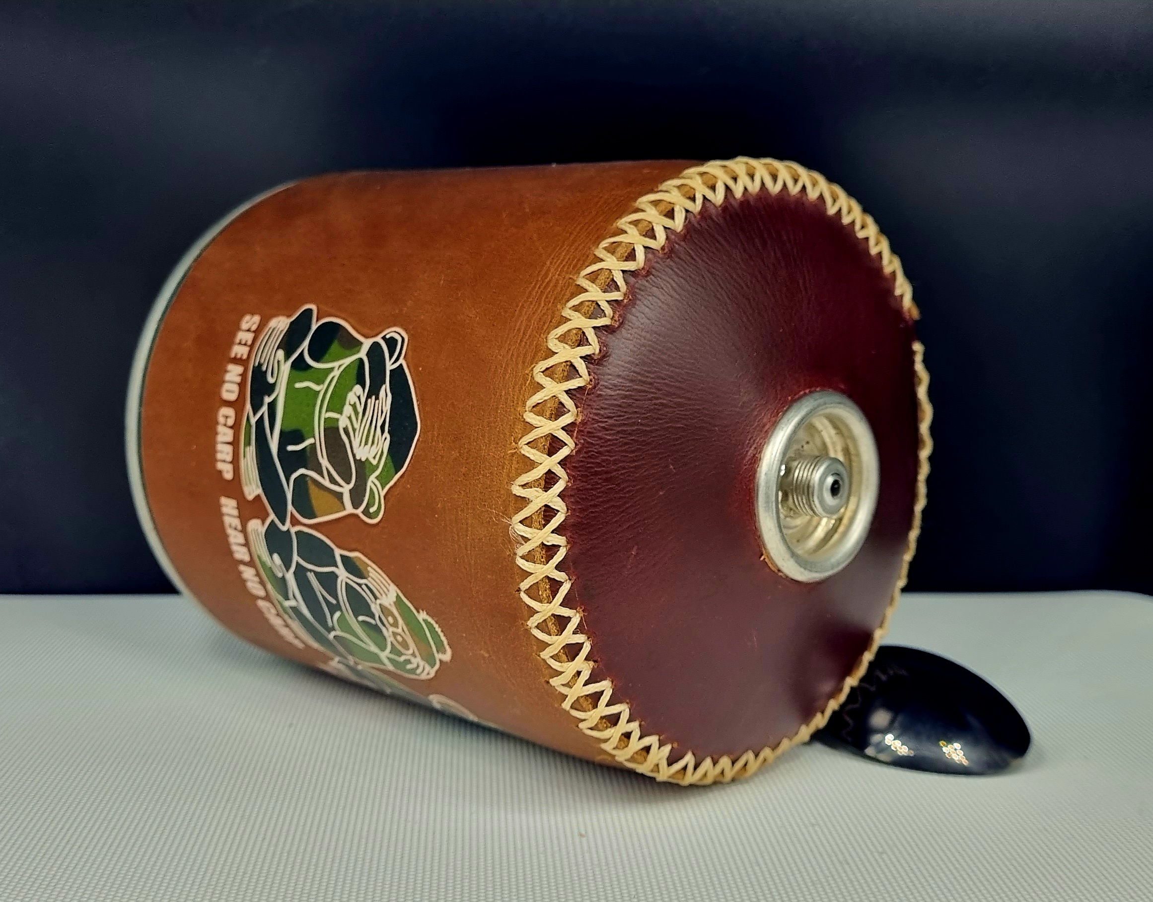 Full Leather Jacket Gas Canister Cover - The Squirrels Nuts