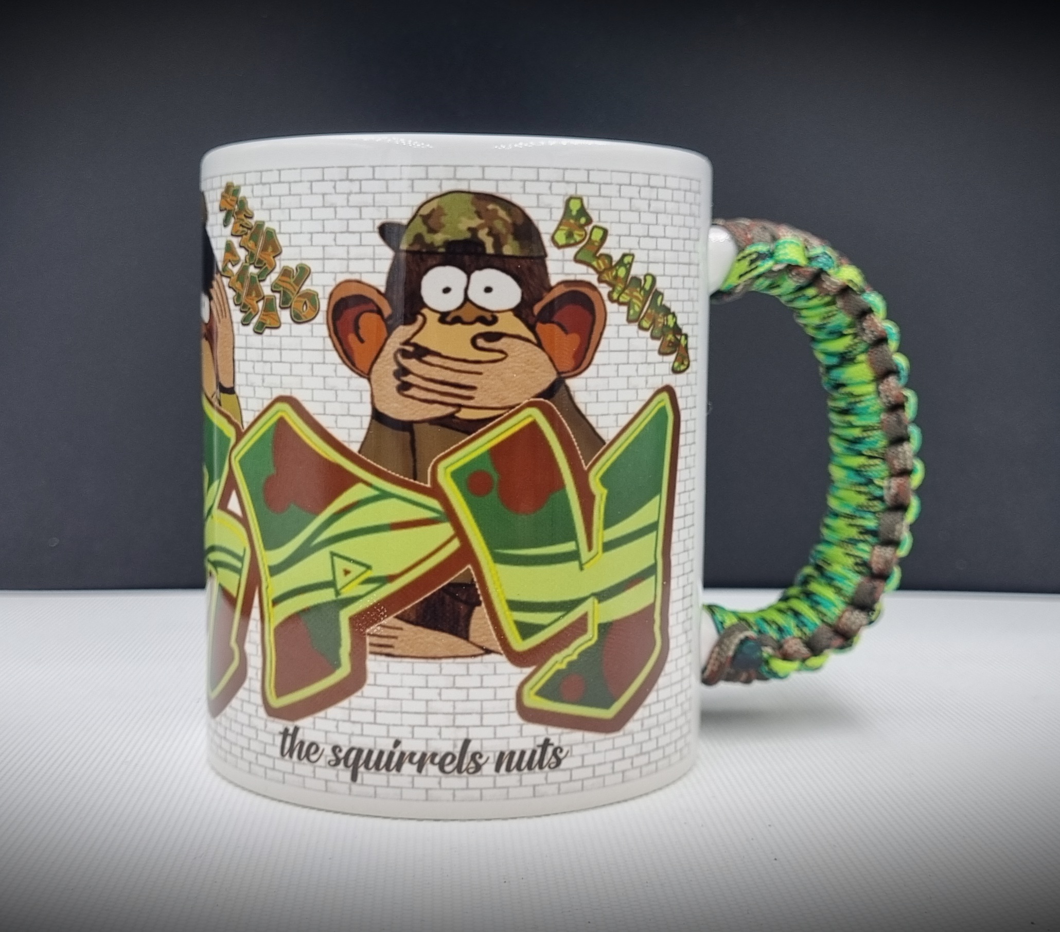 Graffiti Monkeys Carp Fishing Mug - The Squirrels Nuts