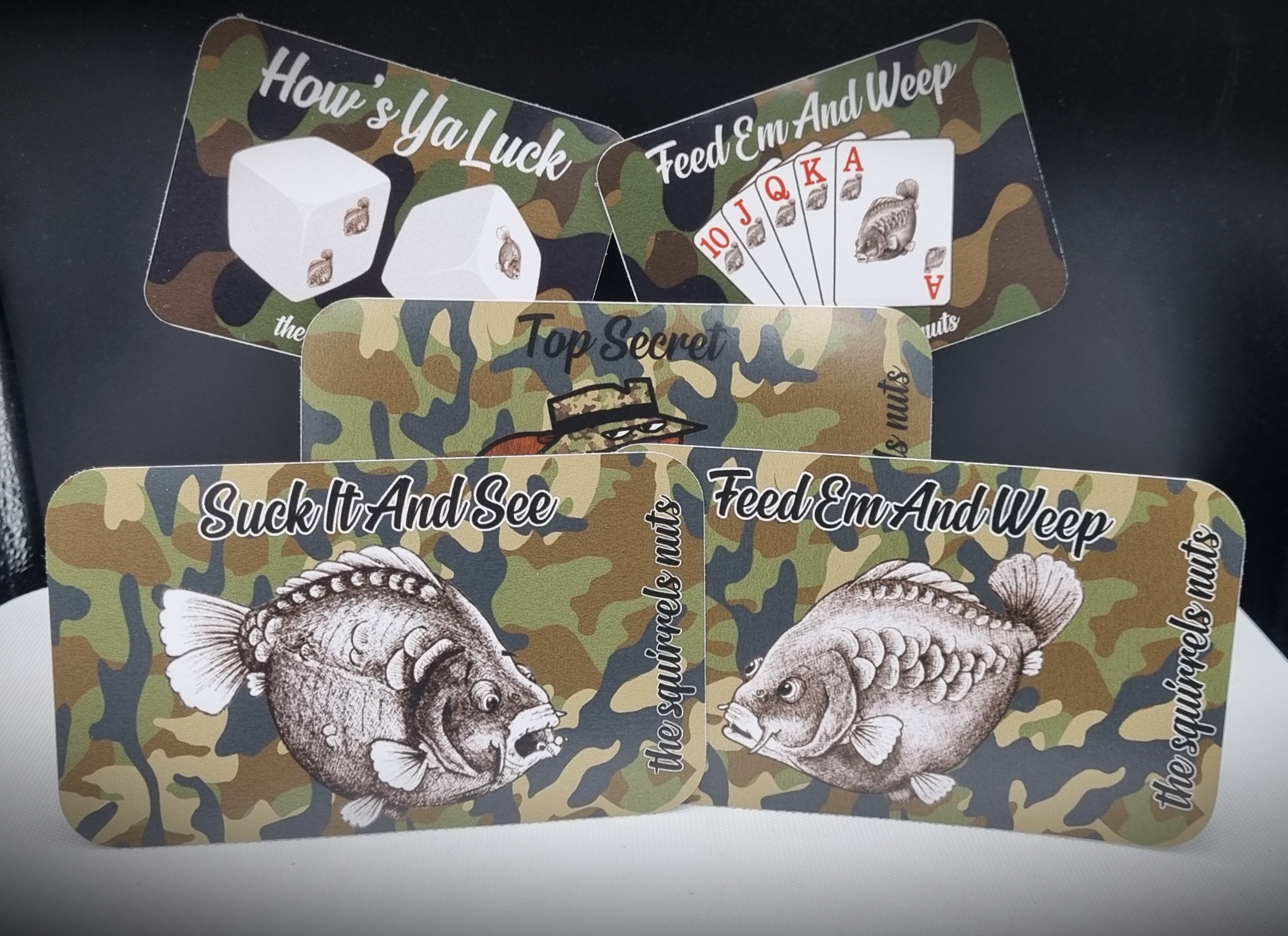 Carp Fishing 5 Sticker Pack - The Squirrels Nuts