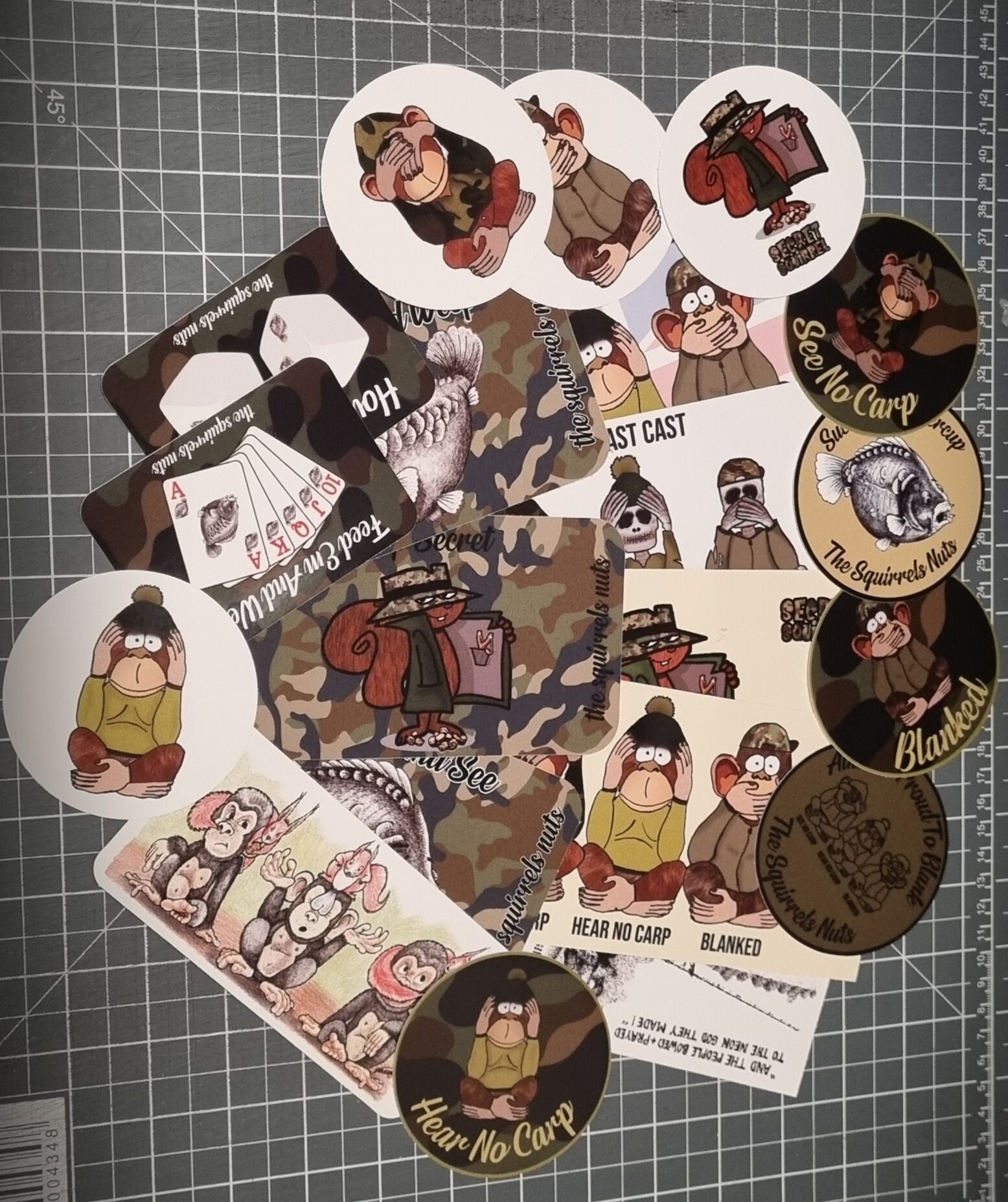 Carp Fishing 20 Sticker Pack - The Squirrels Nuts