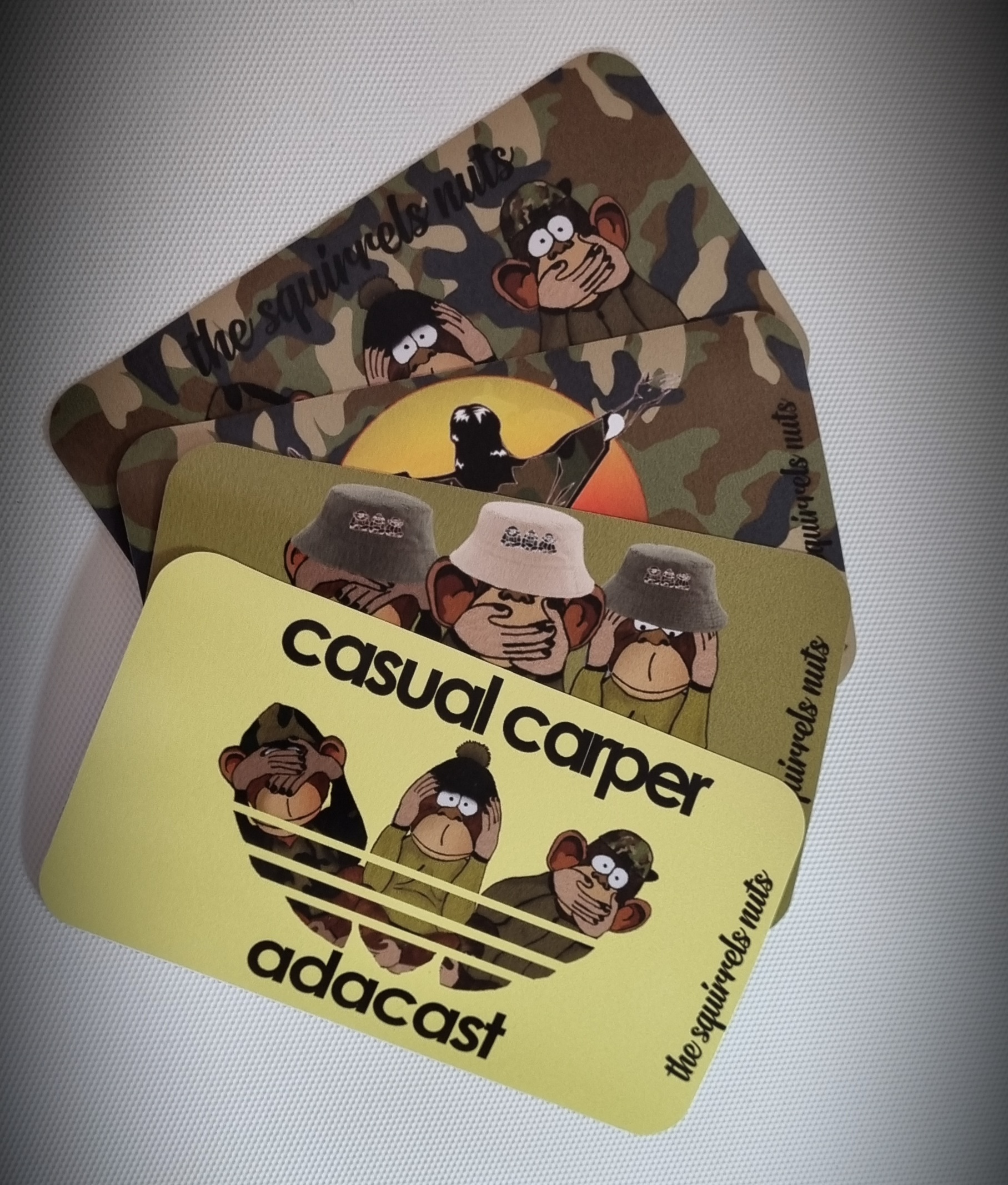 Carp Fishing Four Sticker Set - The Squirrels Nuts