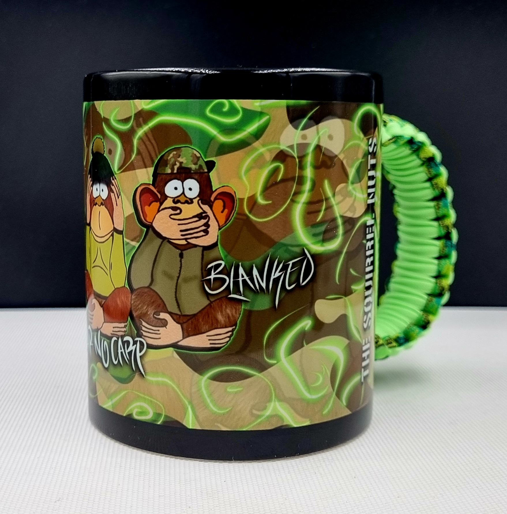 Green Zing Grafiti Monkey Mug - The Squirrels Nuts