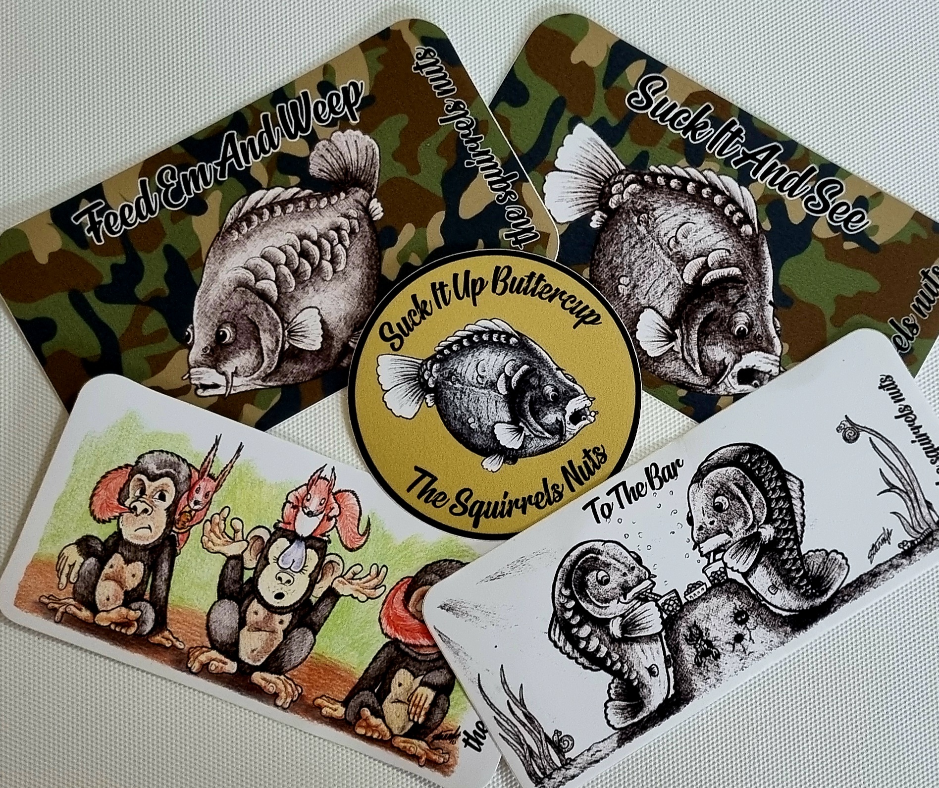 Stannart Carp Fishing Sticker Set - The Squirrels Nuts